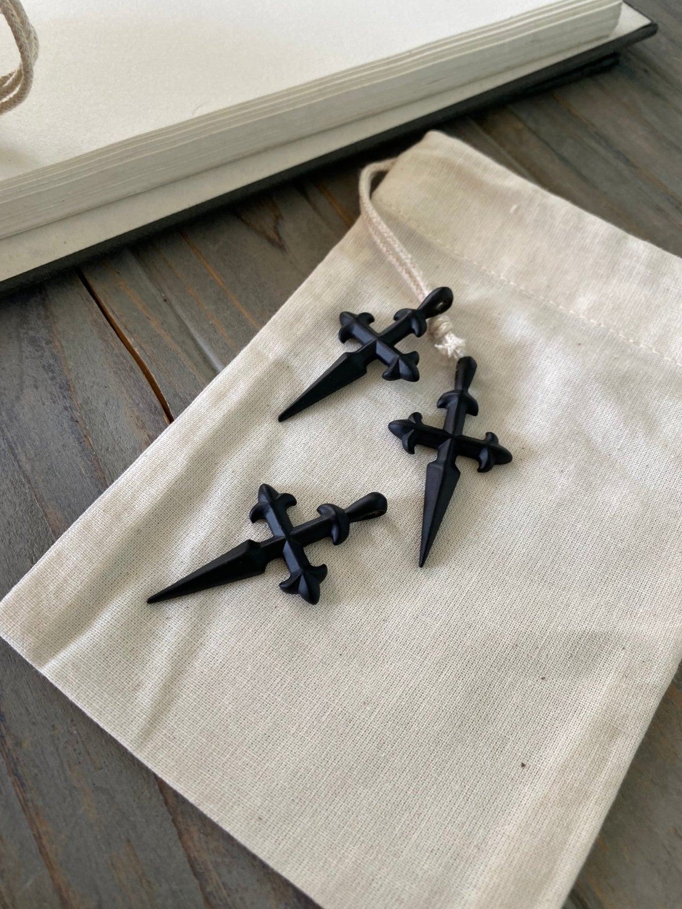 Limited Edition St. James Cross - Matte Black – Brother Wolf USA